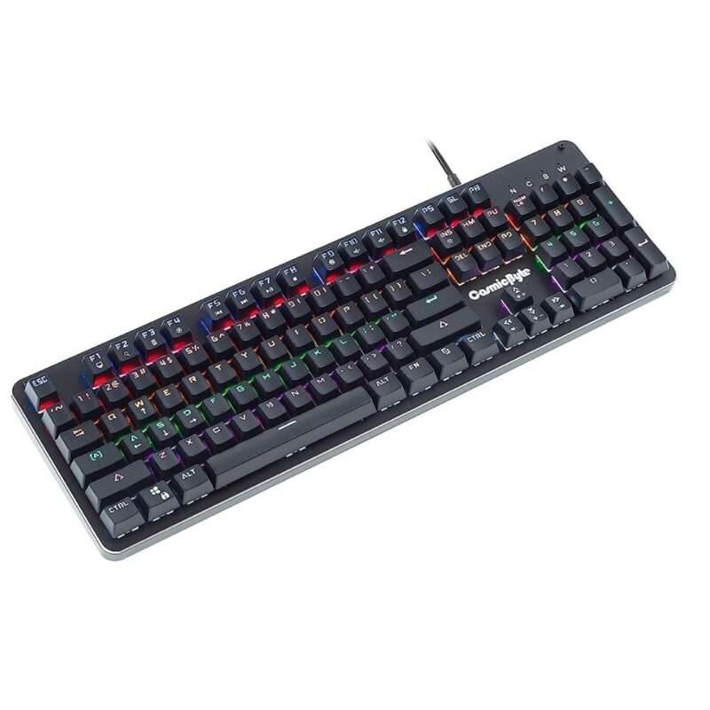 Cosmic Byte CB-GK-12 Neon Rainbow Mechanical Keyboard with Blue Switch ...
