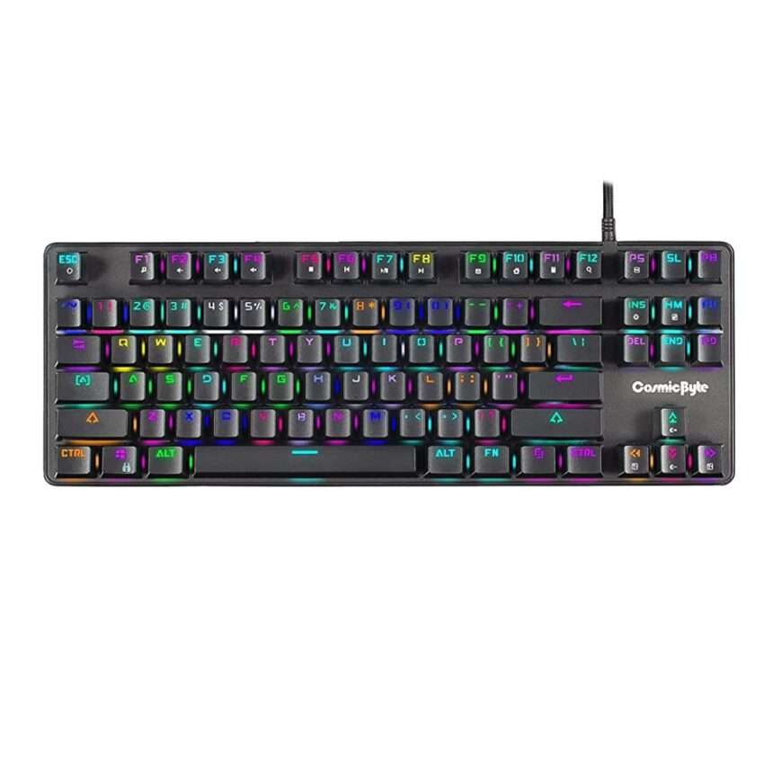 Cosmic Byte CB-GK-18 Firefly Per-Key RGB TKL Mechanical Keyboard with ...