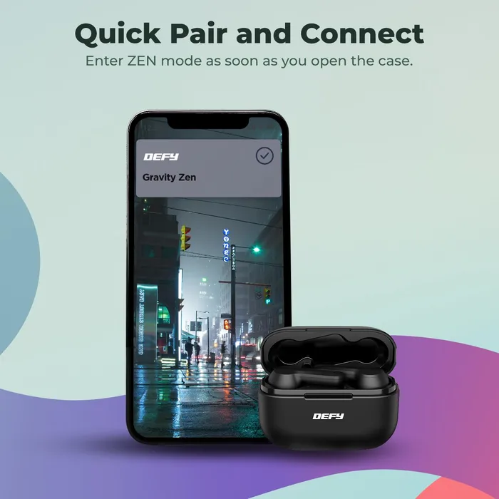 Defy Gravity Zen in Ear TWS Earbuds with 24 HRS Playback (Bold Black ...